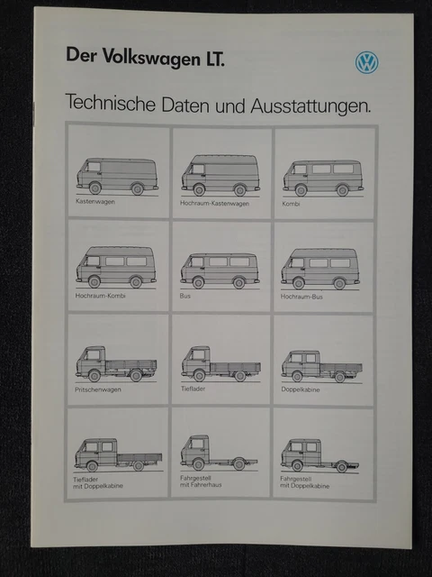 VW LT BOX/BUS/FLATBED/DOKA datasheet brochure/brochure/brochure ...