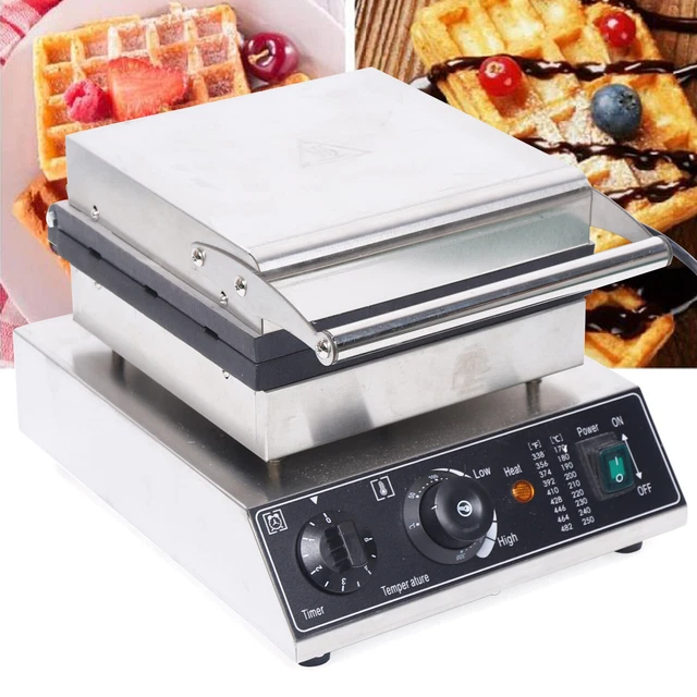 COMMERCIAL 6 GRID Electric Nonstick Baker Waffle Maker Machine 1500W ...