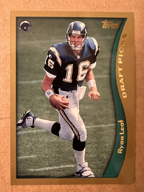 RYAN LEAF 1998 Topps Draft Picks #332 recrue RC San Diego Chargers NFL ...