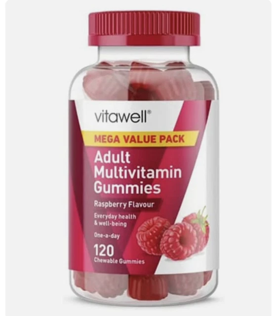 ADULT MULTI VITAMINS gummies raspberry flavour mega pack £11.33 ...