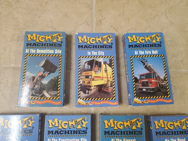 RARE HTF KIDS Mighty Machines VHS Set Lot 1994 Malofilm Video 90s ...