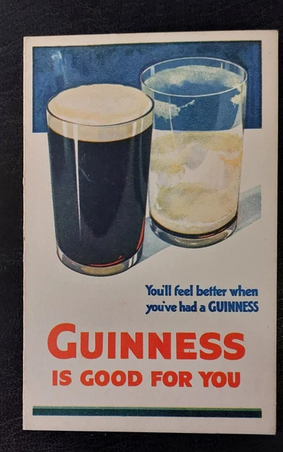 GUINNESS IS GOOD FOR YOU Original POST WWII Fold Out Order POSTCARD ...