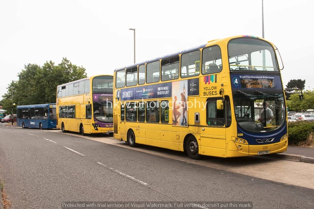 BUS PHOTO 7X5 Yellow Buses 5071 route 4, 5052, Damory 2731 Somerford 3 ...