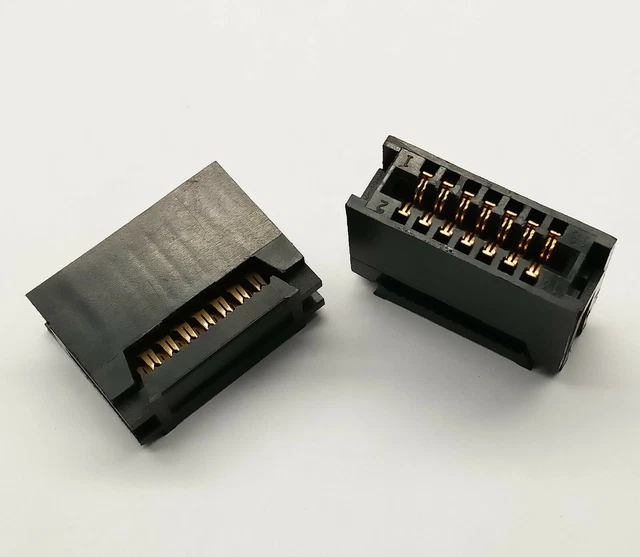 2 PCS. 14-PIN Card Edge Female IDC connector 2.54mm pitch flat ribbon ...