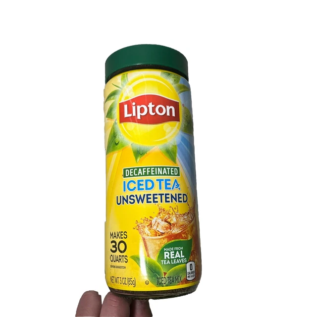 LIPTON BLACK ICED Tea Mix Decaffeinated Unsweetened 30 Qt Instant BB:04 ...