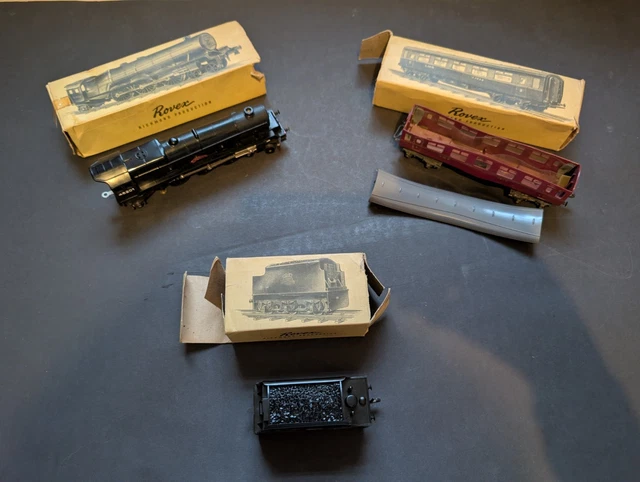 3 X VINTAGE ROVEX OO Gauge LMS Model Railway Locomotive Coal Tender ...