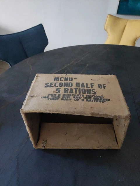 CARTON RATION US WW2 - Menu Original,dans Son Jus EUR 30,00 - PicClick FR