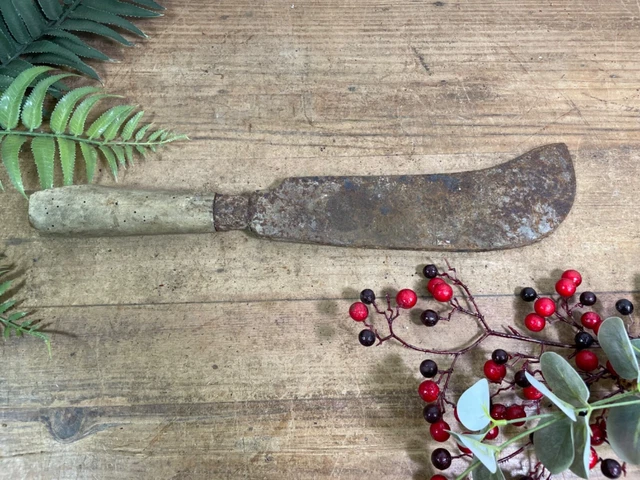 ANTIQUE VINTAGE ENGLISH Made Elwell Billhook Sickle Slasher Farming ...