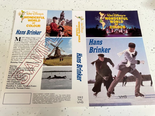 HANS BRINKER - Sample VHS Video Sleeve - UK Small Box Walt Disney £5.99 ...