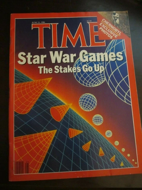 TIME MAGAZINE JUNE 1986 Star Wars Games The Stakes Go Up Chernobyl ...