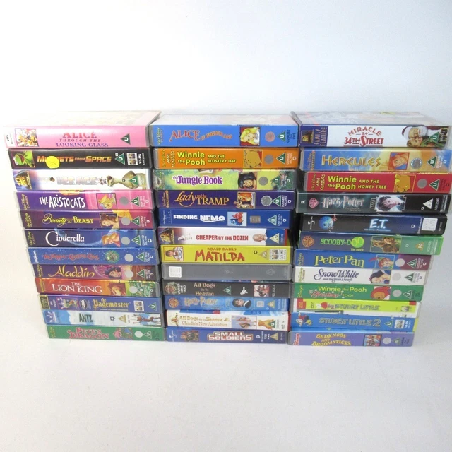 36X VHS TAPE Bundle Job Lot Family Animation Cartoon Mixed Genre ...