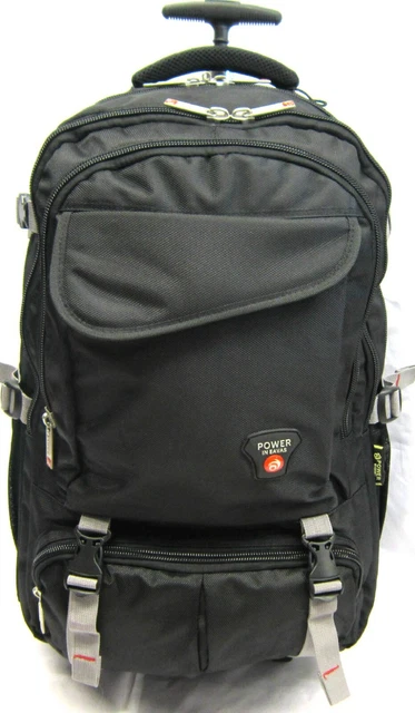 LARGE WHEELED RUCKSACK Backpack Camping Hiking Trolley Laptop Bag £59. ...