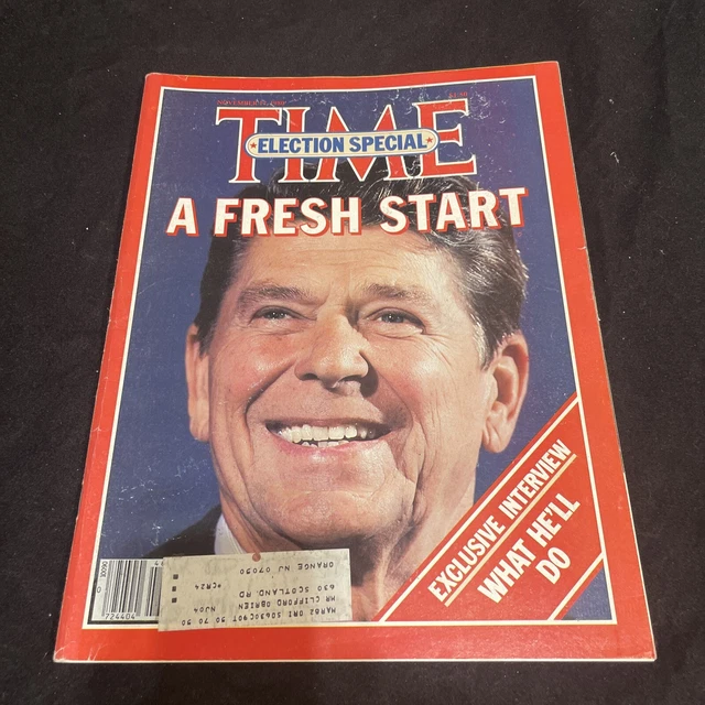 TIME MAGAZINE NOVEMBER 17, 1980 Ronald Reagan A Fresh Start Election ...