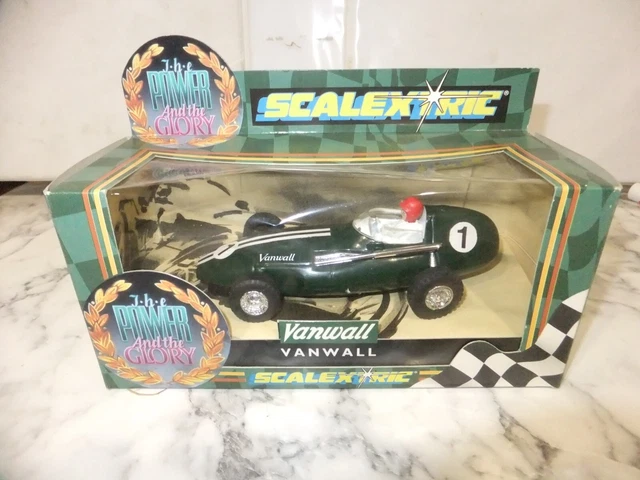 SCALEXTRIC THE POWER and the glory classic Vanwall Formula 1 car C097 ...