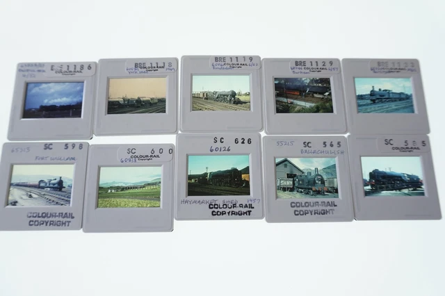 COLOUR RAIL STEAM Loco Locomotive Railway Slide x10 Ref CRO £11.99 ...
