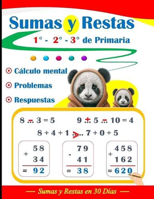 SUMAS Y RESTAS en 30 Das: C?lculo mental y problemas con respuestas para 1?, 2? £14.25 - PicClick UK
