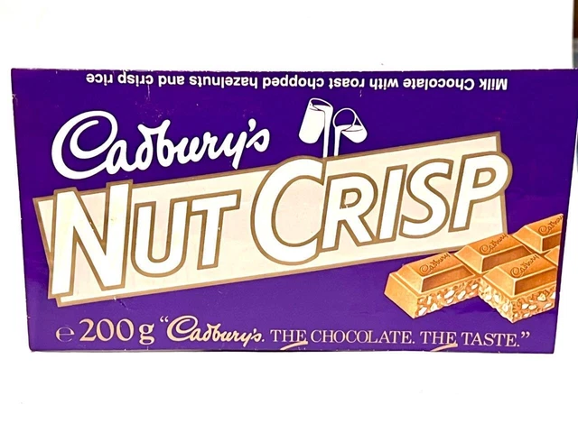 VINTAGE CADBURY NUT Crisp Chocolate Bar Candy Sweet Wrapper 1993 ...