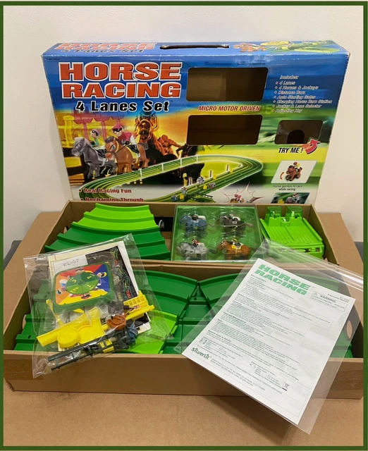 VINTAGE SILVERLIT 86721 4 Horse Racing Game (Working Horses! SEE VIDEO ...