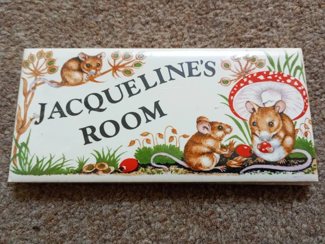 H&R JOHNSON LTD Ceramic Tile Bedroom Door Name Plate, Plaque ...