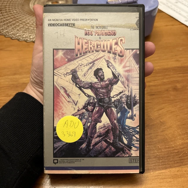 HERCULES VHS TAPE 1983 Sci-Fi Adventure Fantasy Lou Ferrigno Hard Case ...