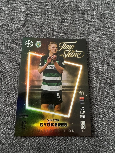 LIMITED EDITION VICTOR Gyokeres Match Attax 2024/2025 Time to Shine 24/25 #TTS16 £2.00 - PicClick UK