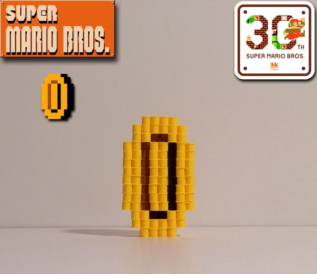 SUPER MARIO BROS. - 3D Coin (Perler Bead Figure) £9.43 - PicClick UK