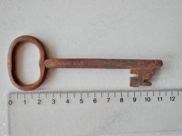 OLD WROUGHT IRON door key, key, schkey, key £10.13 - PicClick UK
