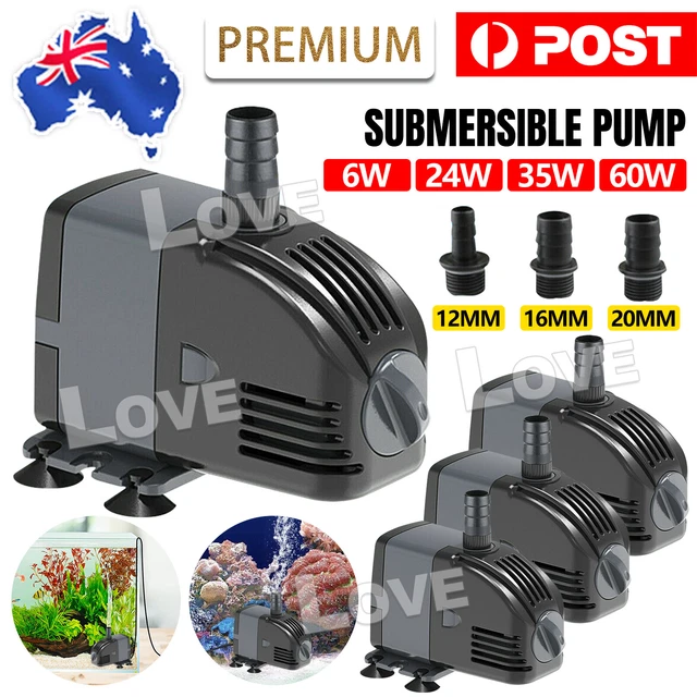 ADJUSTABLE FLOW AQUARIUM Pump Water Submersible Fish Tank Fountain Pond ...