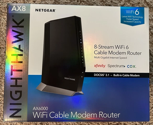 NETGEAR - NIGHTHAWK AX6000 Wi-Fi 6 Router with DOCIS 3.1 Cable Modem ...