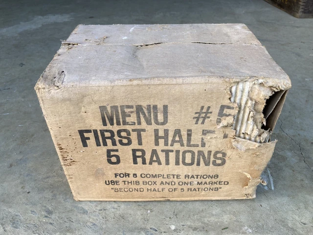 CARTON RATION US WW2 ration K debarquement saint-mere-eglise Casque D ...