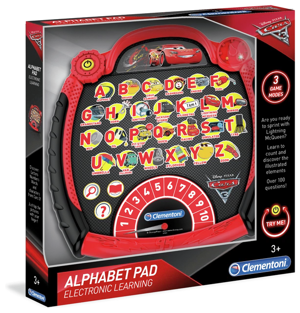 DISNEY PIXAR CARS 3 Toy Alphabet Pad Electronic Learning Pad Toy ...