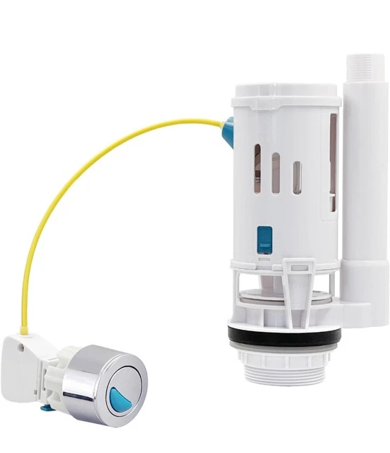 DUAL FLUSH TOILET Valve Concealed Cistern Push Button Adjustable 2 ...