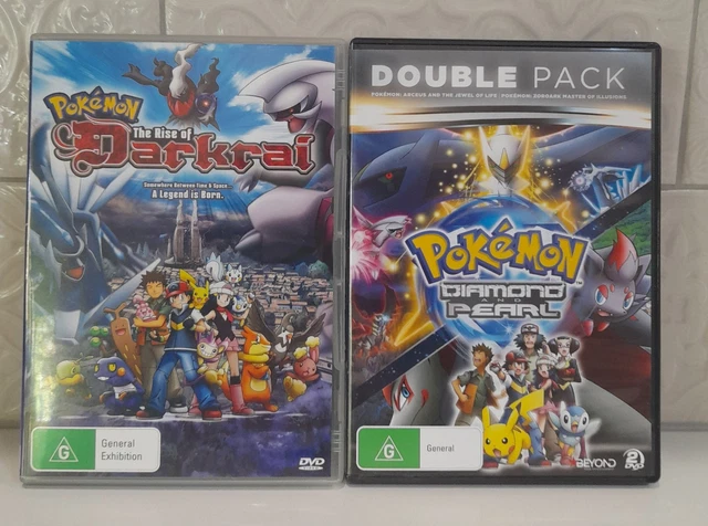POKÉMON DVD BUNDLE The Rise Of Darkrai Diamond And Pearl Double Pack ...