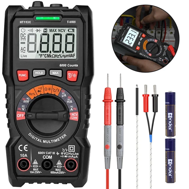 DIGITAL MULTIMETER AUTO Ranging Multi Tester Voltmeter Ammeter Ohmmeter ...