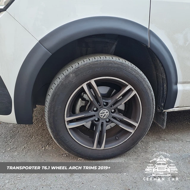 VW TRANSPORTER T6.1 2019 Onward Wheel Arch Cover Trim Matte Black Body ...
