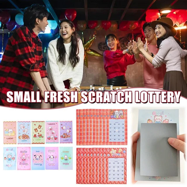 CHILDREN'S SCRATCH CARDS Cute Cartoon Cards Fresh Scratch Lottery L2P1 ...
