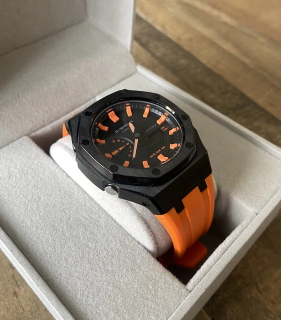 CASIO G SHOCK GA2100 Casioak AP Royal Oak Mod - Orange and Black £175. ...