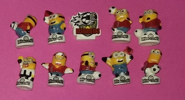 SÉRIE FÈVES COMPLÈTES Minions foot dessin animé s4 EUR 11,99 - PicClick FR