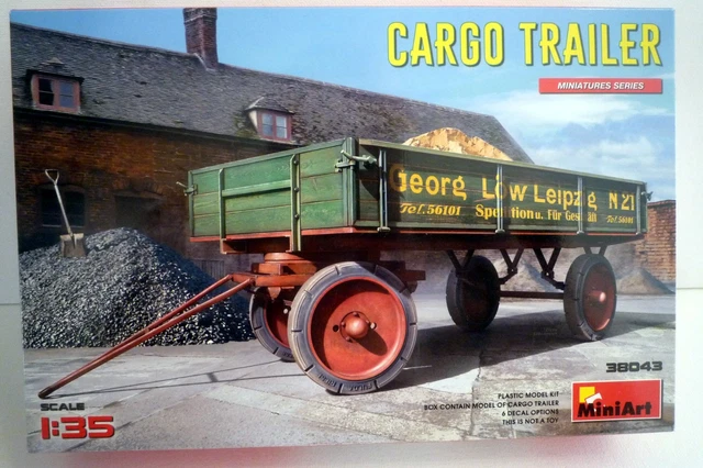 MINIART 38043 - Cargo Trailer, Zweiachsanhänger. 1:35 Neu EUR 15,01 ...
