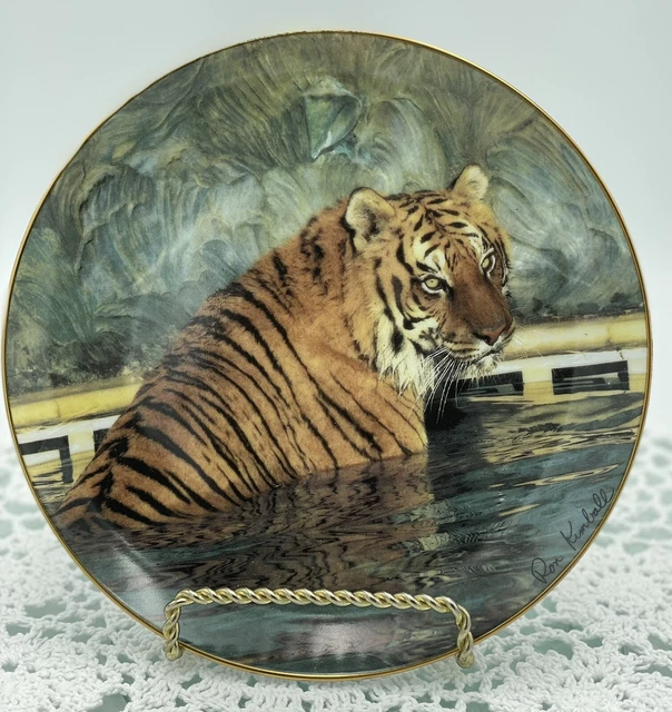 VINTAGE FRANKLIN MINT Limited Edition MaJestic Tiger Display Plate Ron ... VINTAGE FRANKLIN MINT Limited Edition MaJestic Tiger Display Plate Ron ...