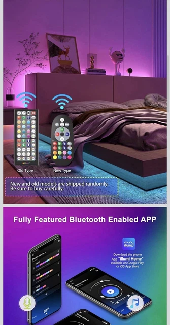 MEXLLEX LED STRIP Lights 10M (1X10M) APP Control Colour Changing LED ...