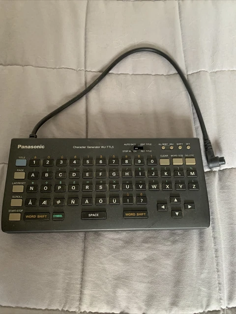 PANASONIC CHARACTER GENERATOR WJ-TTL5 AV Keyboard Accessory £30.00 ...