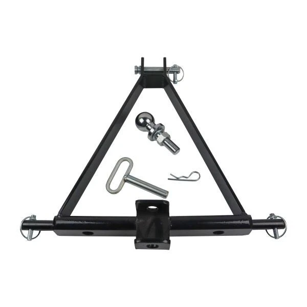 3 POINT LINKAGE TOW HITCH Compact Tractor Mounted Towing Cat 1 Triangle ...