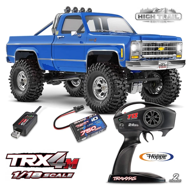 TRAXXAS TRX-4M CHEVY K10 4x4 Lifted Blue 1/18 Crawler Rtr Trx97064 ...