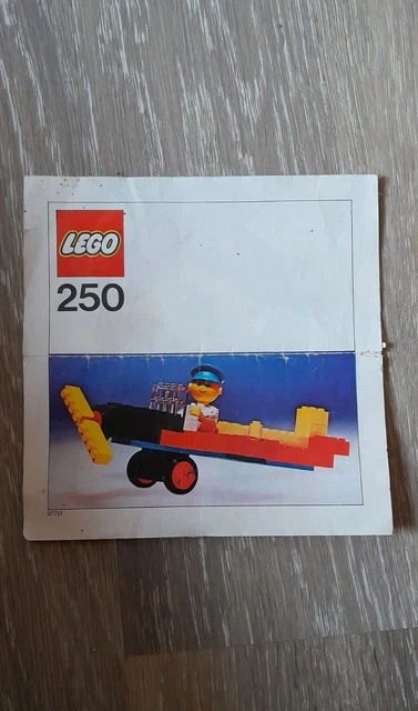 LEGO SYSTEM 250 - Flugzeug sehr alt 60er 70er - inkl. Anleitung (BA ...