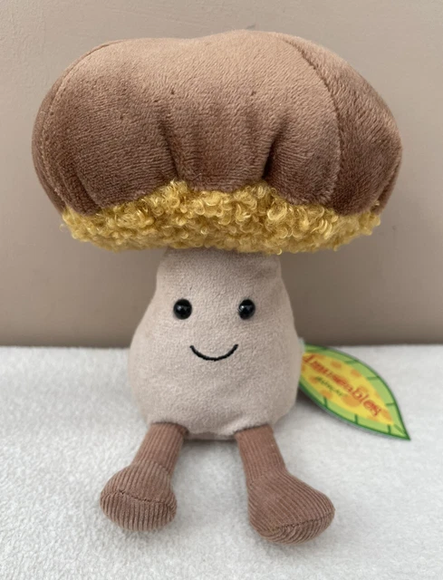 New Jellycat Amuseable Toadstool Brown Beige Soft Toy Comforter