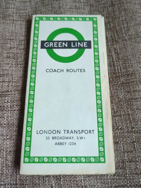 LONDON TRANSPORT GREEN Line Coach Routes Map November 1960 £4.88 ...