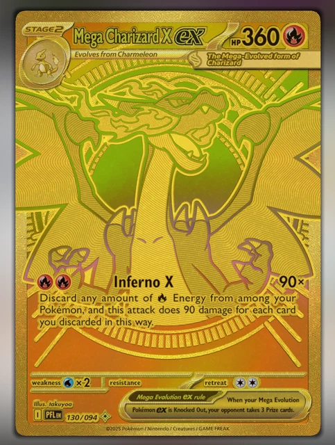 POKÉMON TCG MEGA Charizard x Ex Gold Hyper Rare $273.94 - PicClick CA