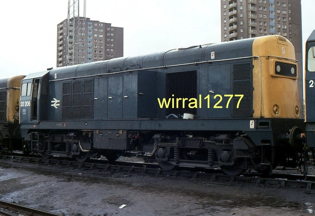 6X4 RAILWAY PHOTOGRAPH Class 20 20206 at St Rollox 16.04.83 £1.00 ...