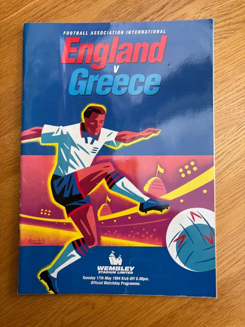 ENGLAND V GREECE Friendly International at Wembley 17 May 1994 ...